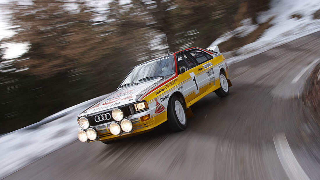 Walter Röhrl im Audi Rallye-Quattro - auto motor und sport