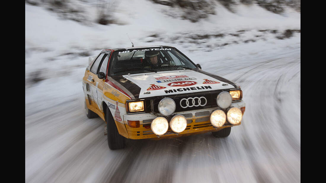 Walter Röhrl im Audi Rallye-Quattro - auto motor und sport