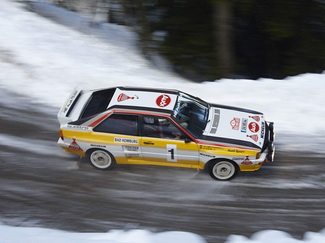 Walter Röhrl im Audi Rallye-Quattro - auto motor und sport