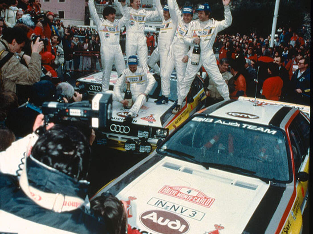 Walter Röhrl im Audi Rallye-Quattro - auto motor und sport