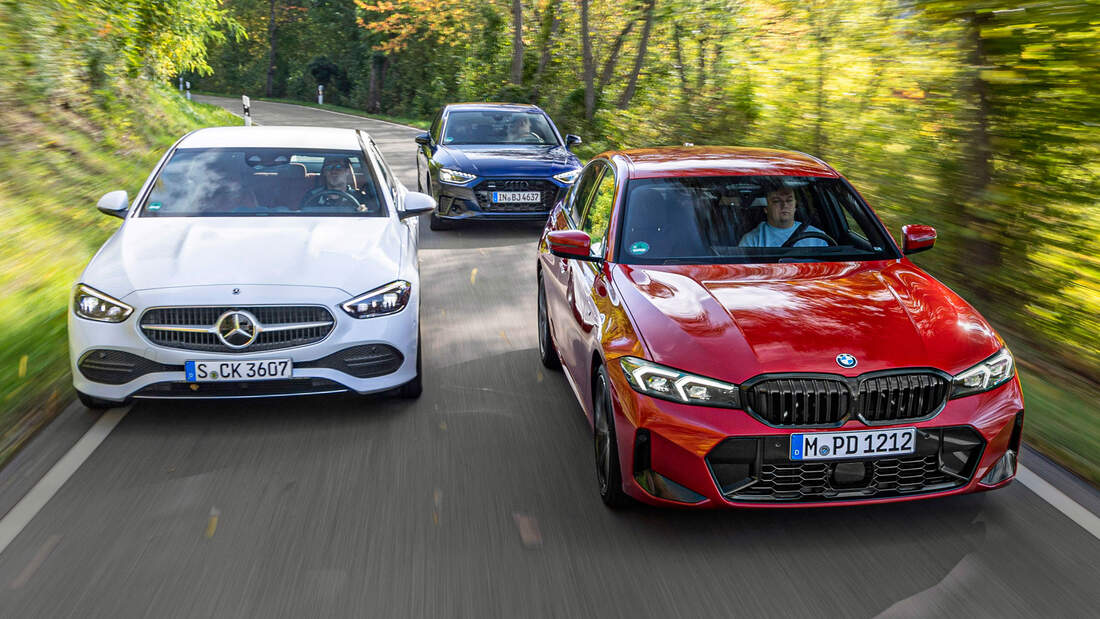 Audi A4, BMW 3er und Mercedes C-Klasse im Test | AUTO MOTOR UND SPORT
