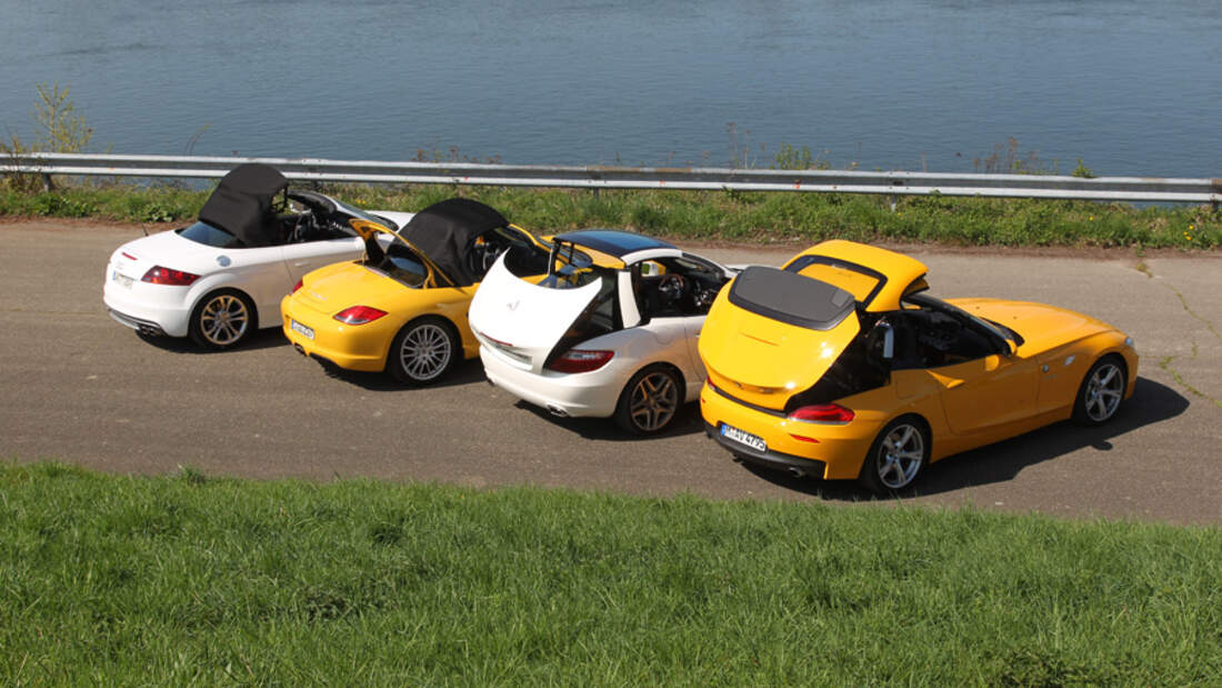 Mercedes SLK, BMW Z4, Porsche Boxster, Audi TT im Vergleichstest - auto ...