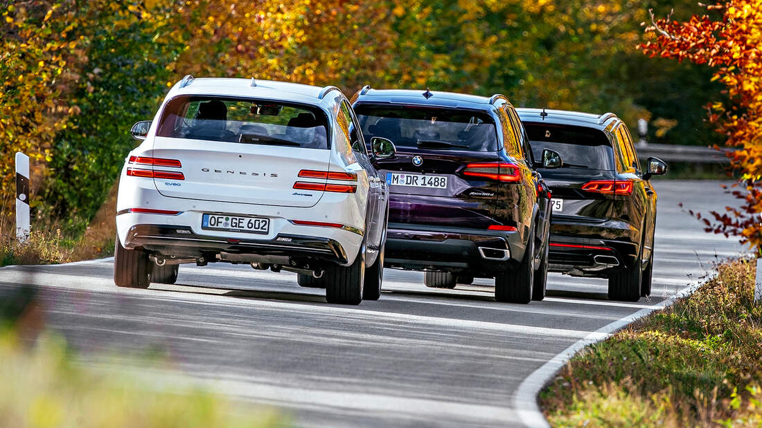 Genesis GV80 gegen BMW X5 und VW Touareg | AUTO MOTOR UND SPORT