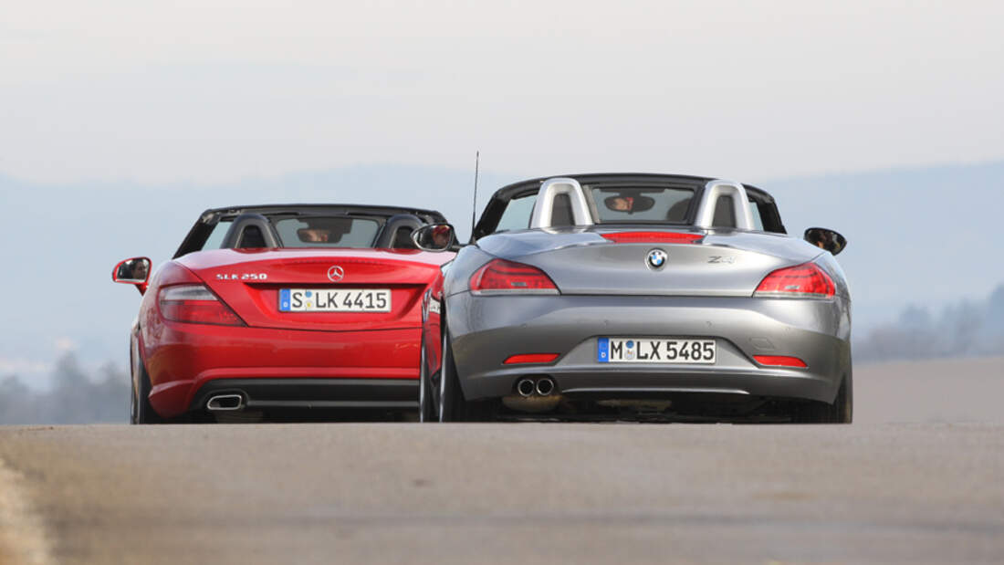 BMW Z4 28i gegen Mercedes SLK 250 im Test: Turbo-Vierer für zwei - auto ...