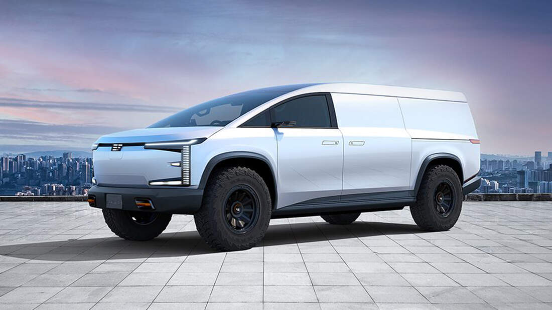 E-Pick-ups Edison EF1-T / EF1-V: China-Angriff auf Cybertruck | AUTO ...