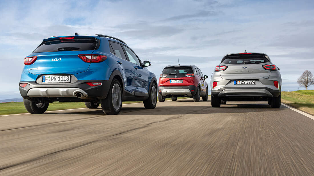 Vergleich: Ford Puma, Kia Stonic und Opel Crossland | AUTO MOTOR UND SPORT