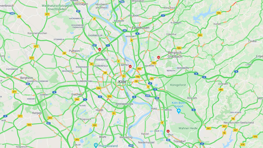 Kaum mehr Staus wegen Corona: Viel Grün bei Google | AUTO MOTOR UND SPORT