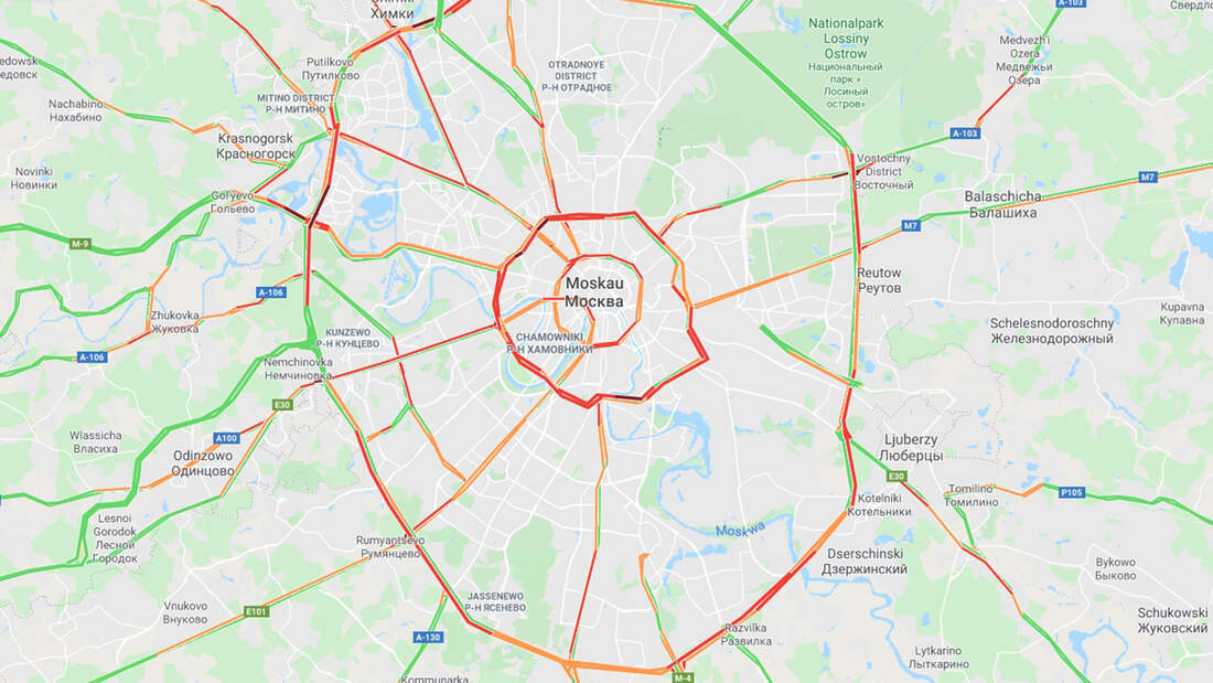 Kaum mehr Staus wegen Corona: Viel Grün bei Google | AUTO MOTOR UND SPORT