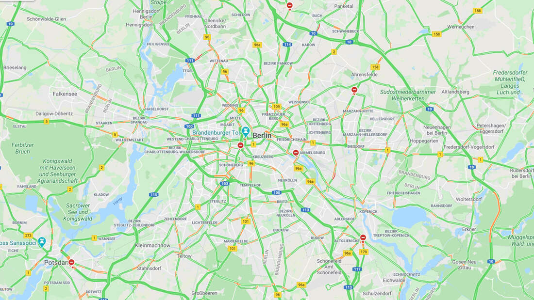 Kaum mehr Staus wegen Corona: Viel Grün bei Google | AUTO MOTOR UND SPORT