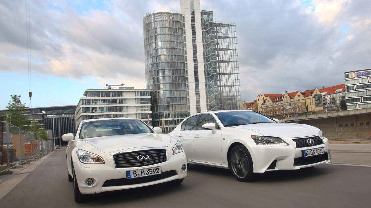 Infiniti M35h Lexus GS 450h Test Hybriden Herrscher unter sich AUTO MOTOR UND SPORT