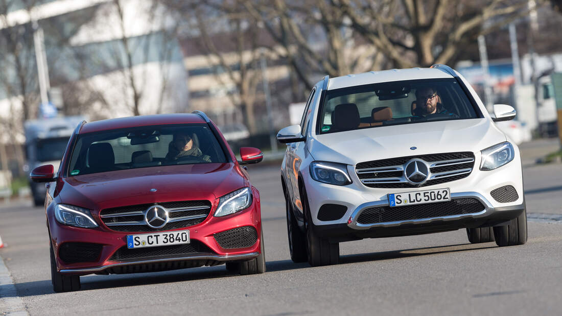Duell der Mitte: Mercedes C-Klasse Kombi gegen GLC (2016) - auto motor ...