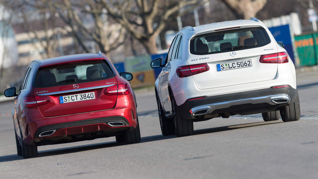 Duell der Mitte: Mercedes C-Klasse Kombi gegen GLC (2016) - auto motor ...