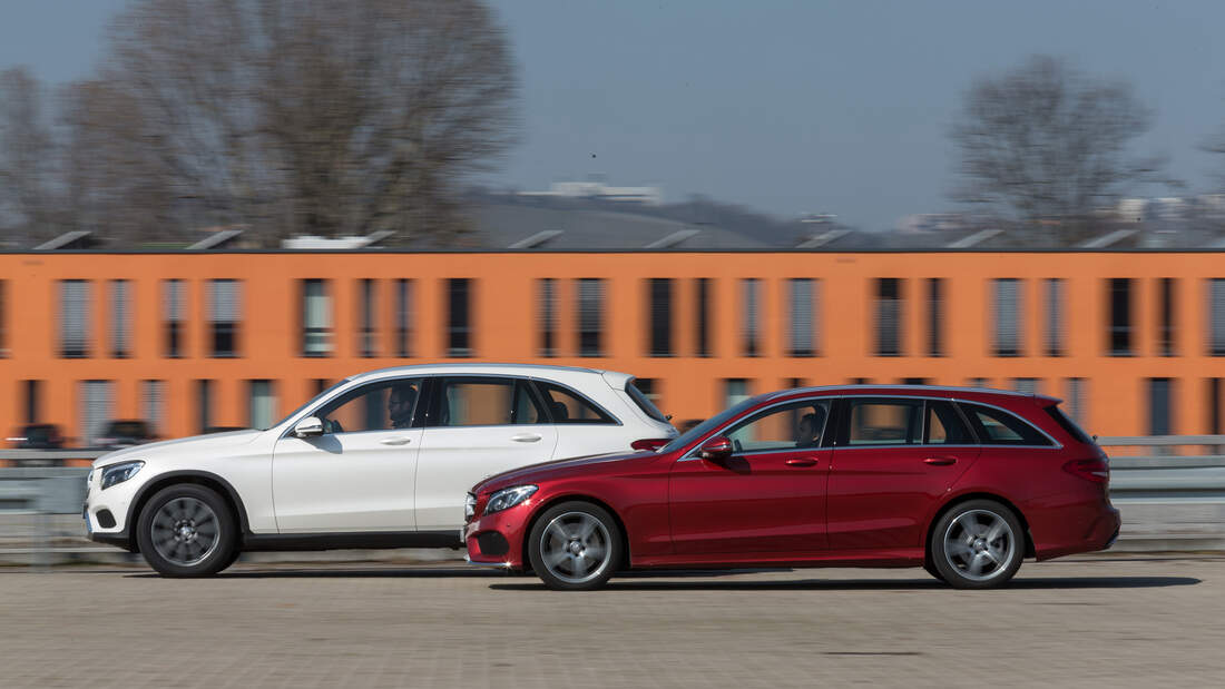 Duell der Mitte: Mercedes C-Klasse Kombi gegen GLC (2016) - auto motor ...