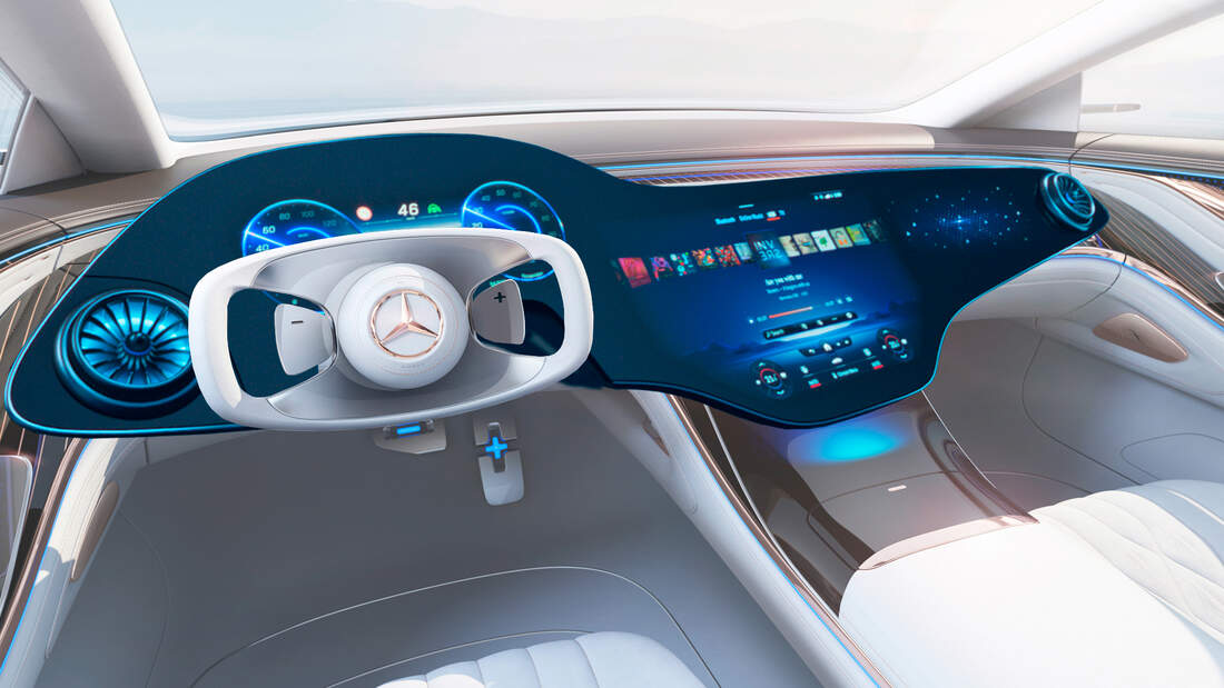 MBUX Hyperscreen im Mercedes EQS: KI und 141 cm breit | AUTO MOTOR UND SPORT