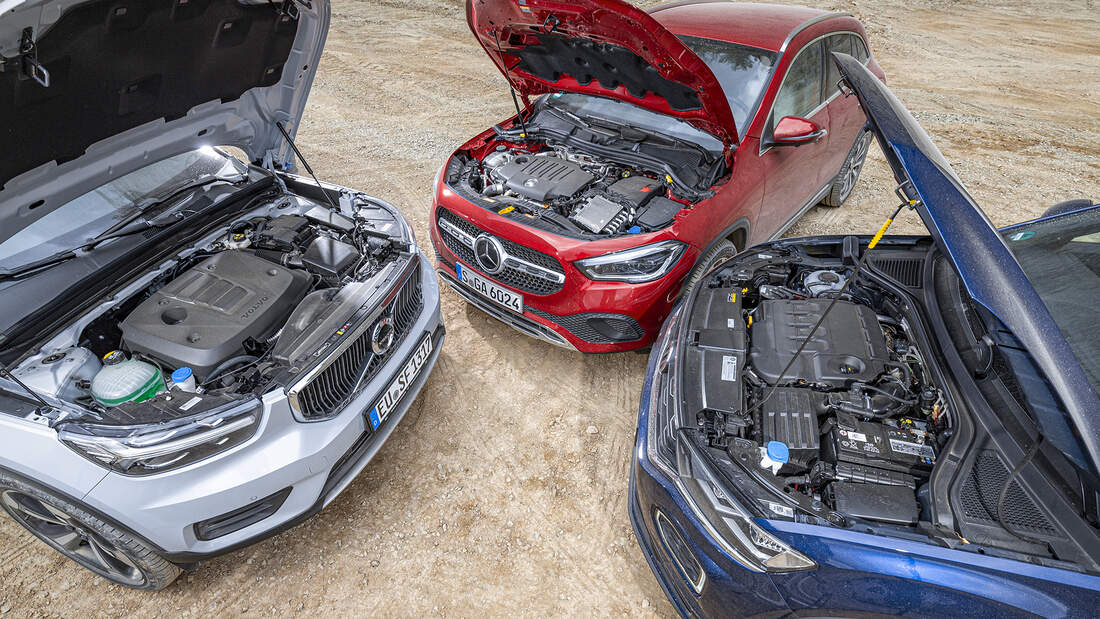 VW T-Roc gegen Mercedes GLA und Volvo XC40 im Test | AUTO MOTOR UND SPORT