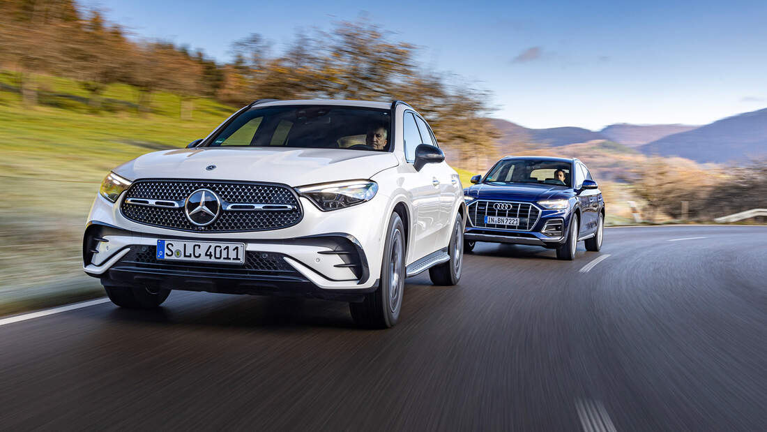 Mercedes GLC 300 d und Audi Q5 50 TDI im Test | AUTO MOTOR UND SPORT