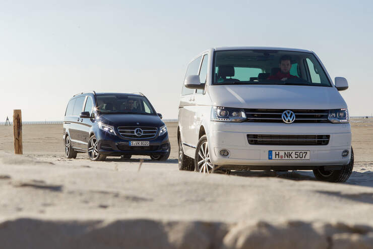 Mercedes V 250 Bluetec und VW Multivan 2.0 BiTDI: Multitalente im ...