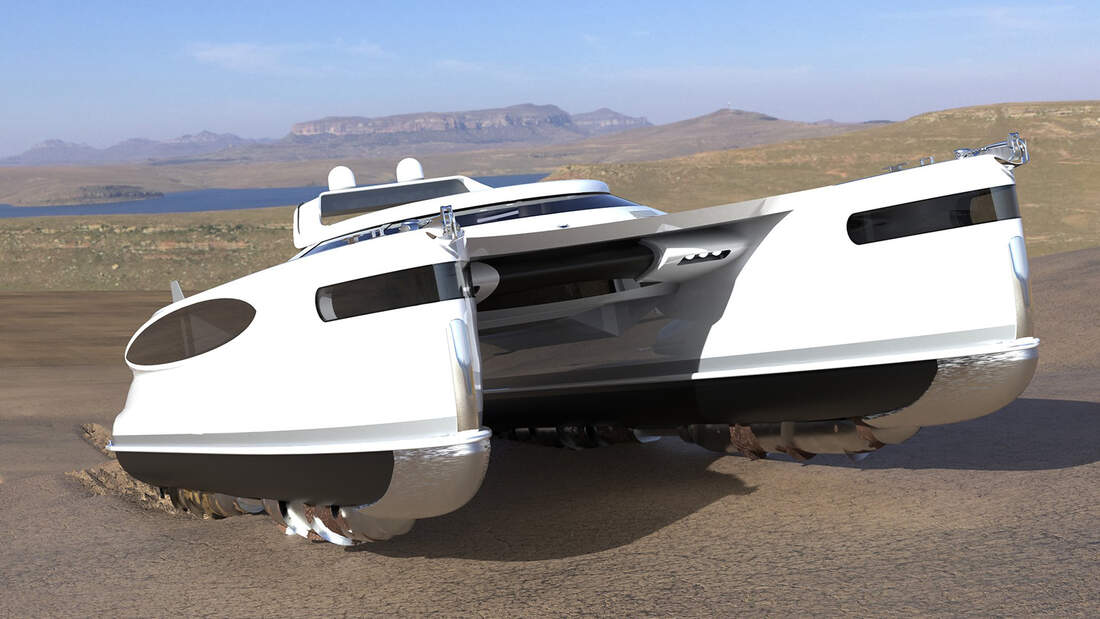 Lazzarini Pagurus Crabmaran: 25 Meter Amphibien-Yacht | AUTO MOTOR UND ...