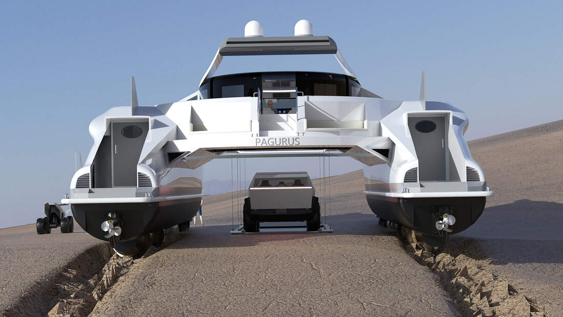 Lazzarini Pagurus Crabmaran: 25 Meter Amphibien-Yacht | AUTO MOTOR UND ...