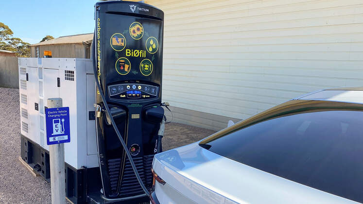 Diesel generator for electric car charging store