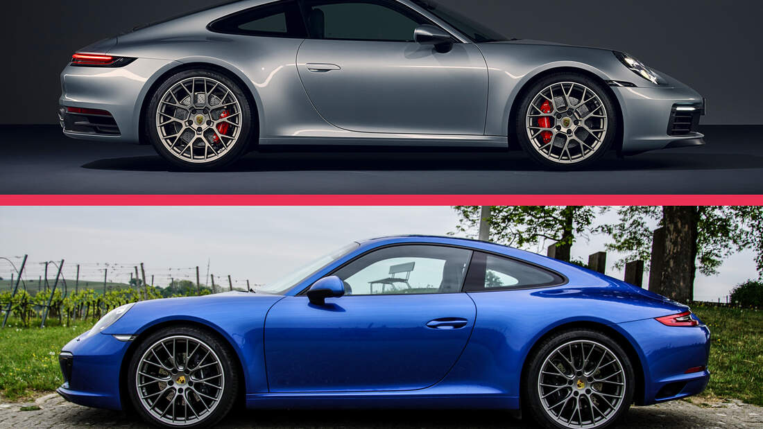 Der neue Porsche 911 (992) stellt sich seinem Vorgänger - auto motor ...