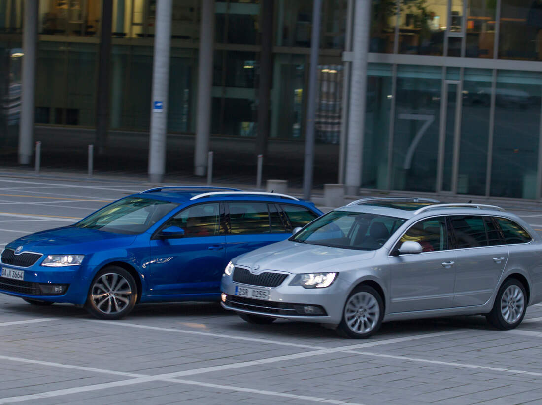 Skoda Octavia Combi gegen Superb Combi: Eine Generation voraus - auto ...