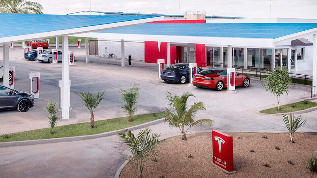 Tesla supercharger location store