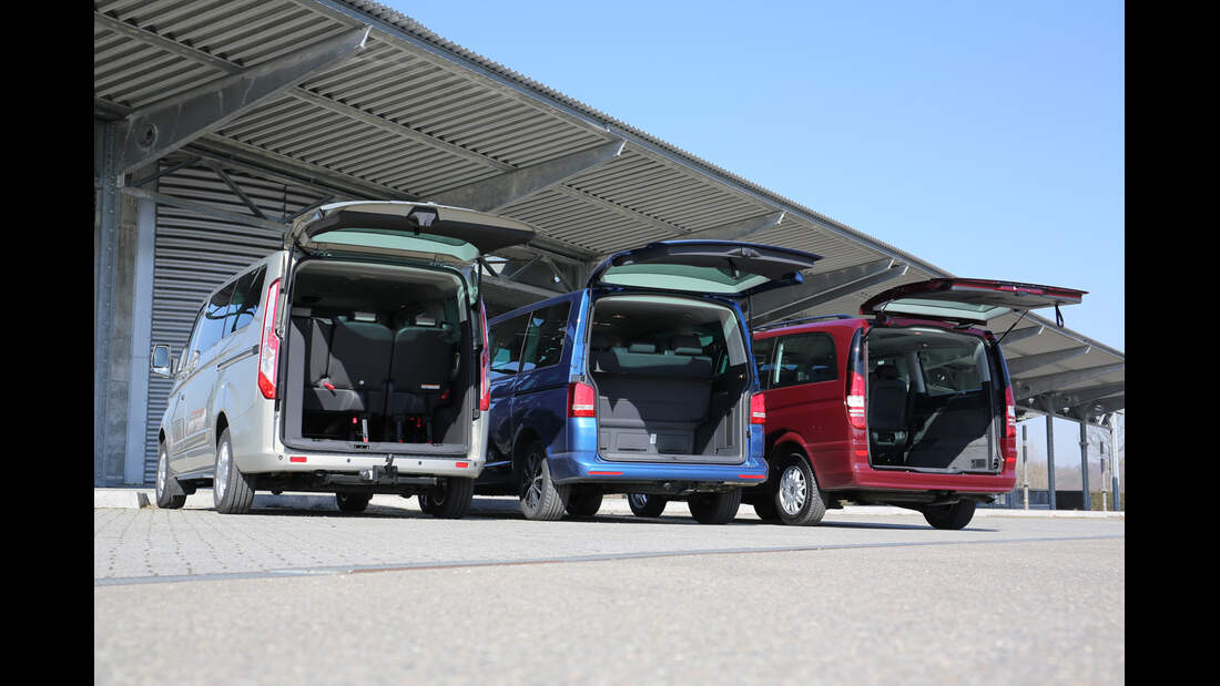 VW Multivan, Mercedes Viano, Ford Tourneo: Raum für Familienleben ...