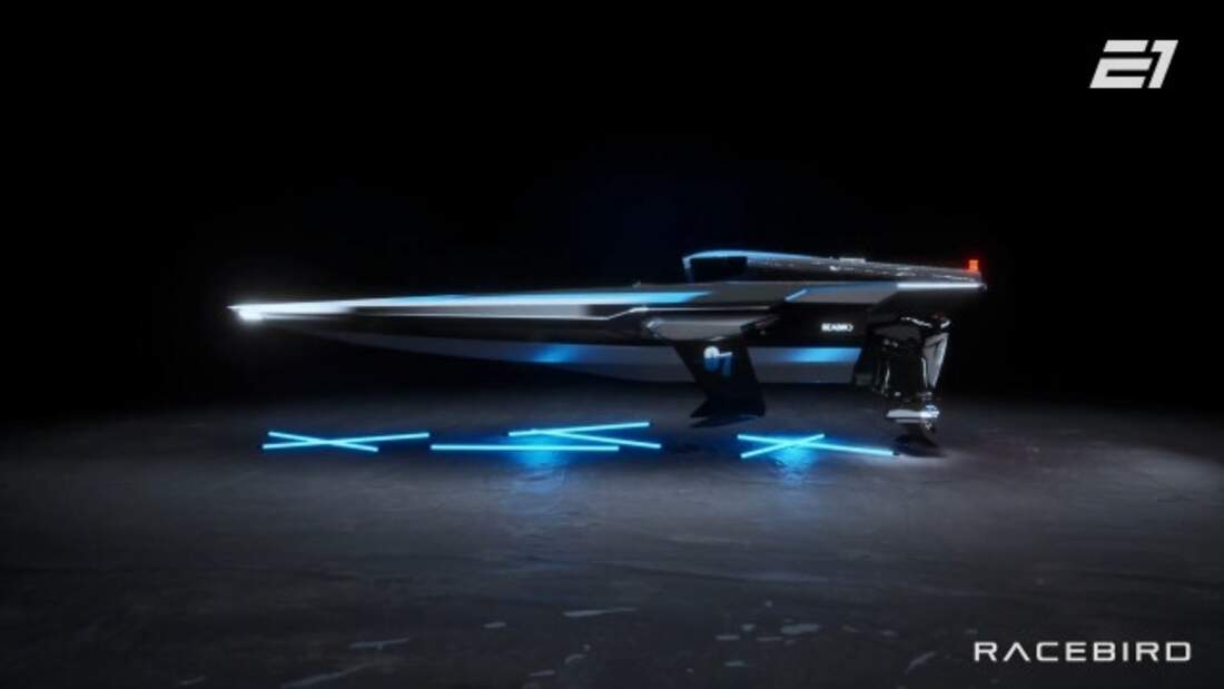 Race Bird E1-Rennboot | Elektro-Speedboot mit 92 km/h und Hydrofoil ...