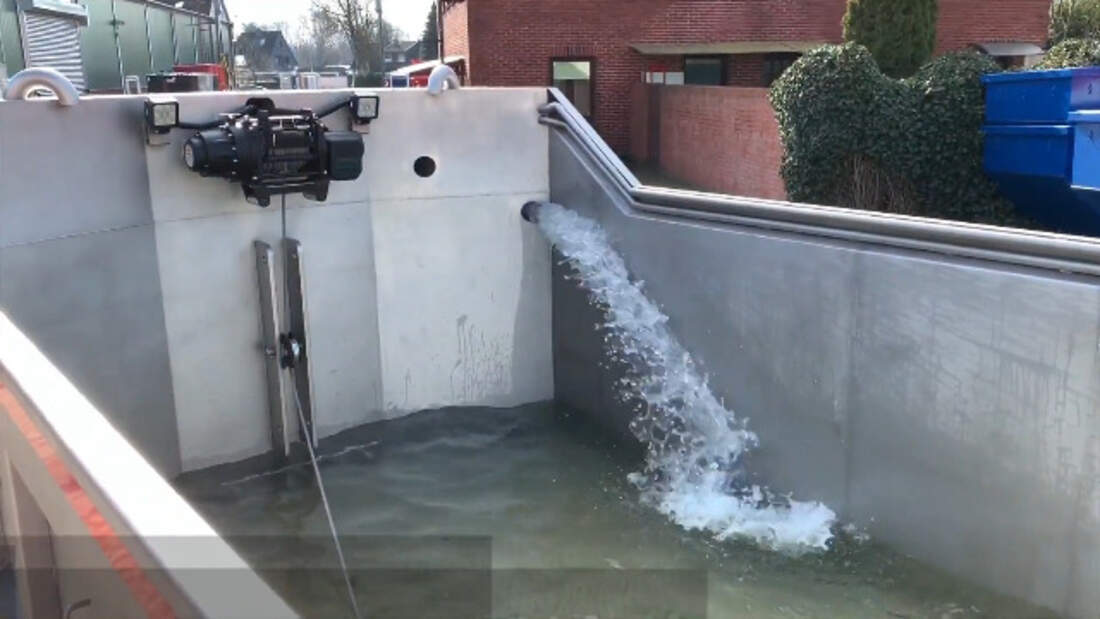 E-Auto Brandschutz | Ellermann Eurocon Container mit Löschwassertank im ...