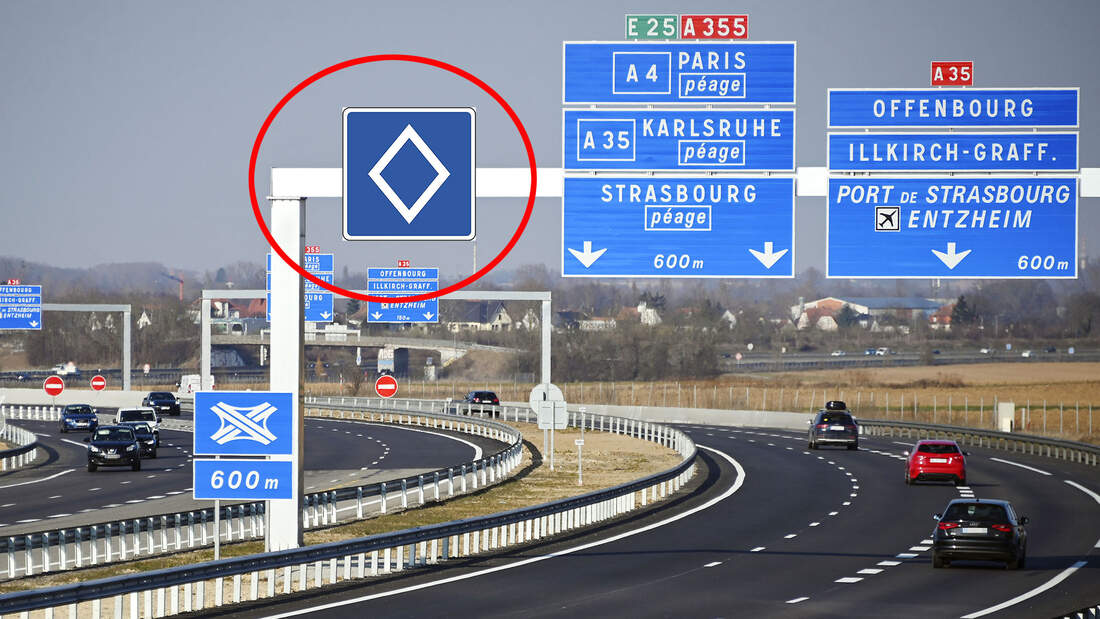 Neues Verkehrsschild in Frankreich: Das bedeutet die weiße Raute | AUTO ...