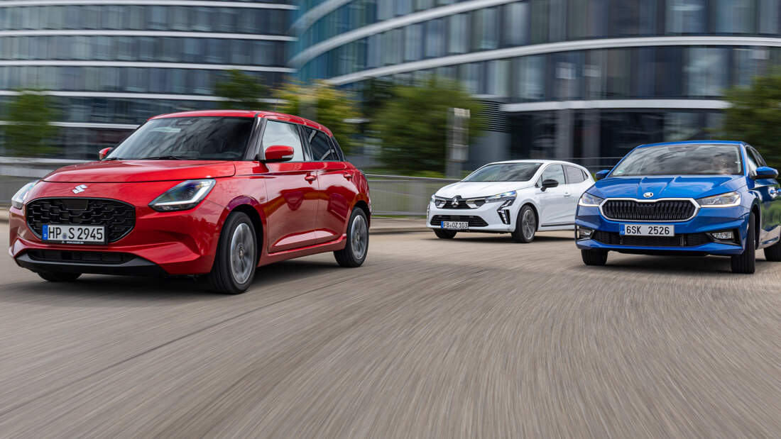 Mitsubishi Colt, Skoda Fabia & Suzuki Swift im Test (Technische Daten)