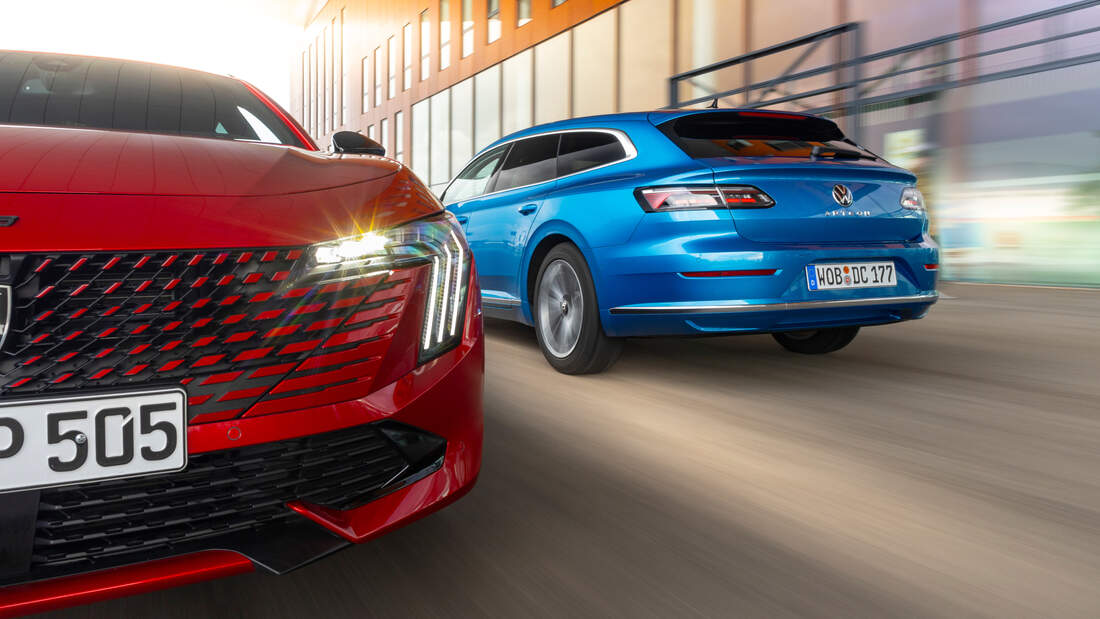 VW Arteon Shooting Brake & Peugeot 508 SW im Test