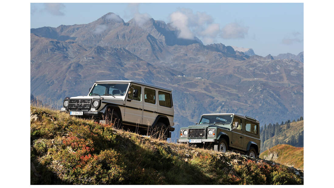 Alpeneinsatz: Mit Land Rover Defender und Mercedes G im Montafon ...