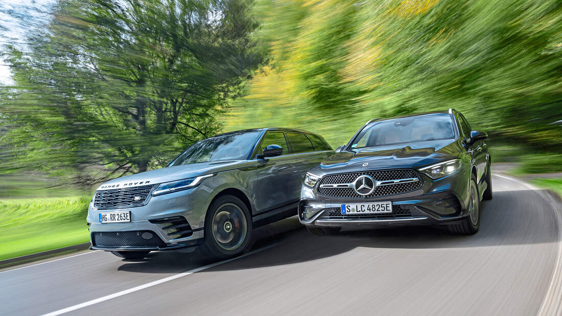 Mercedes GLC 400 E und Range Rover Velar P400E (Technische Daten)