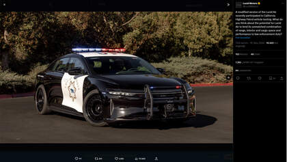 Lucid Air California Highway Patrol: Elektro-Polizeiauto | AUTO MOTOR ...
