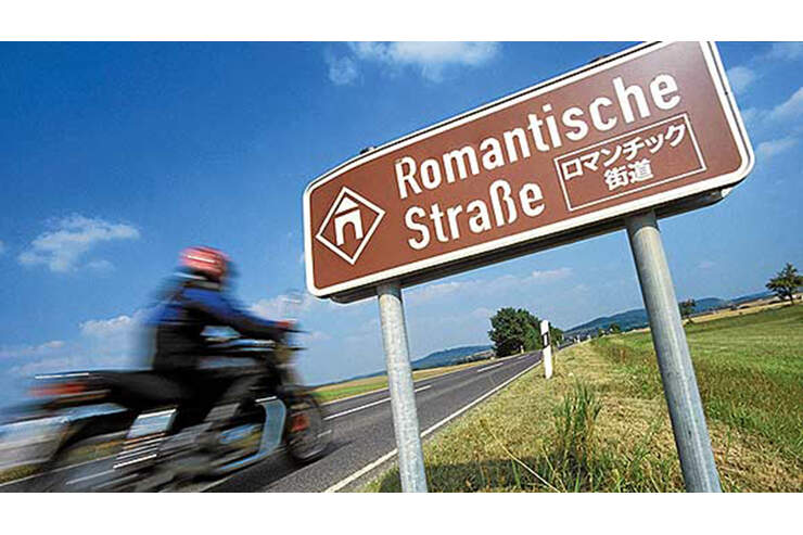 Romantische Strae Mit Dem Auto